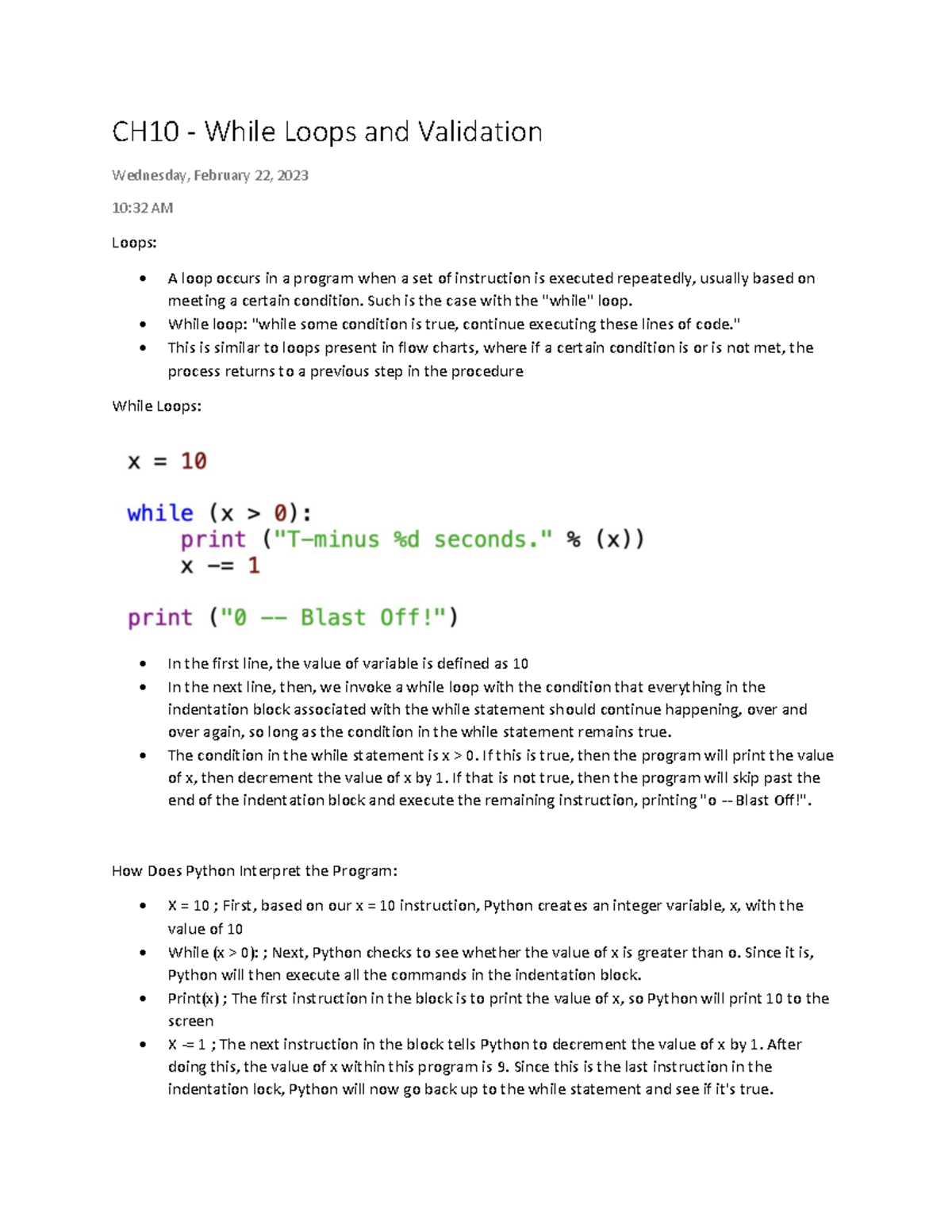CH10 - While Loops and Validation - CH10 - While Loops and Validation ... CH10 - While Loops and Validation - CH10 - While Loops and Validation ...