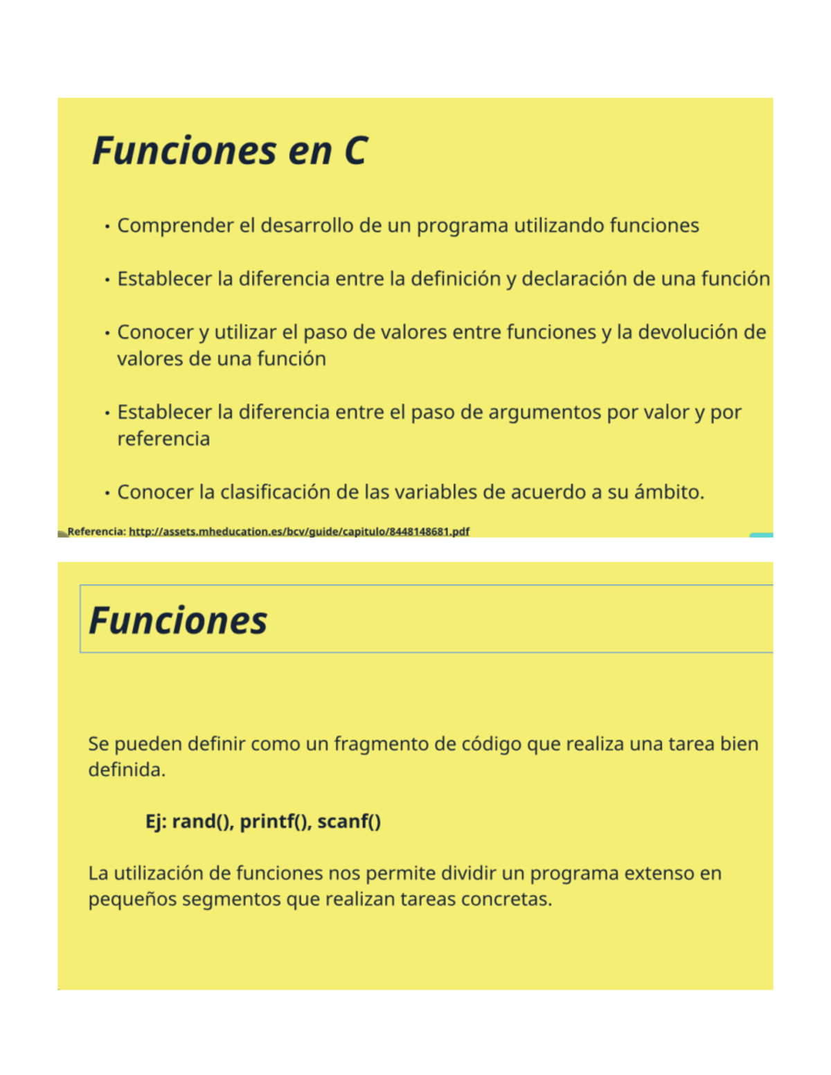 Funciones - Apuntes 6 - Funciones en C . Comprender el desarrollo de un ...