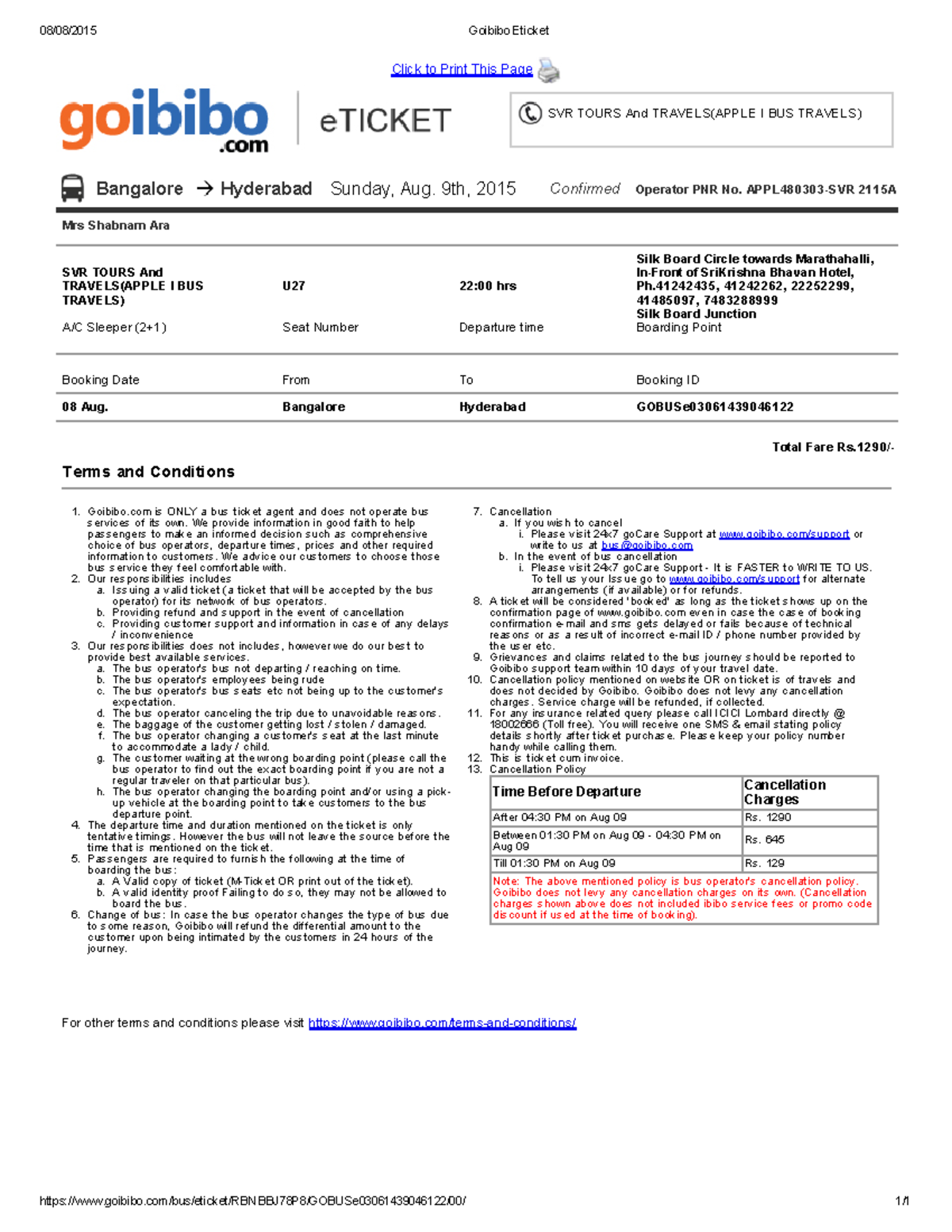 276927604 Goibibo Eticket pdf - 08/08/2015 Goibibo Eticket - Studocu