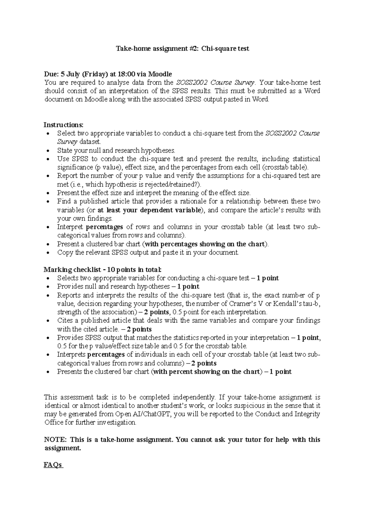 Instructions Take-Home Assignment 2 - Take-home assignment #2: Chi ...