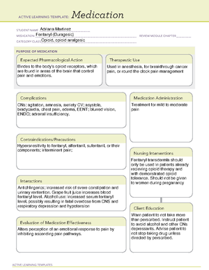 Imodium (loperamide) - ACTIVE LEARNING TEMPLATES Medication STUDENT ...