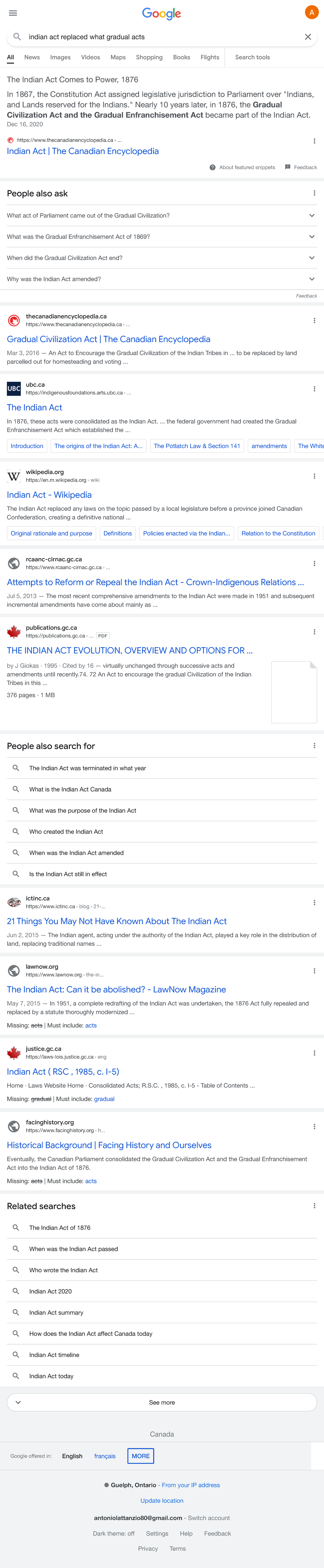 Indian act replaced what gradual acts - Google Se… - by J Giokas · 1995 ...