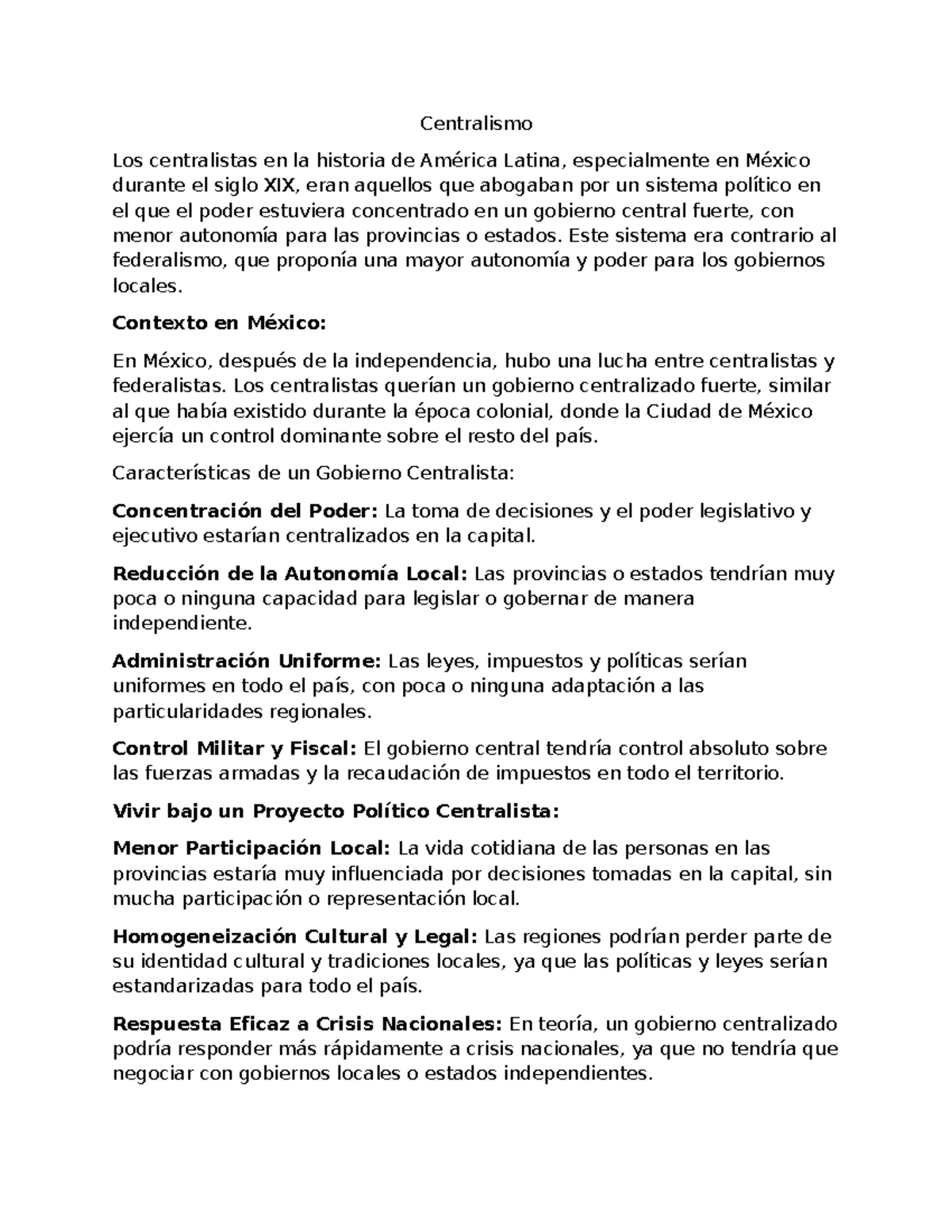 Los centrautistas - seeeeeeee - Centralismo Los centralistas en la ...