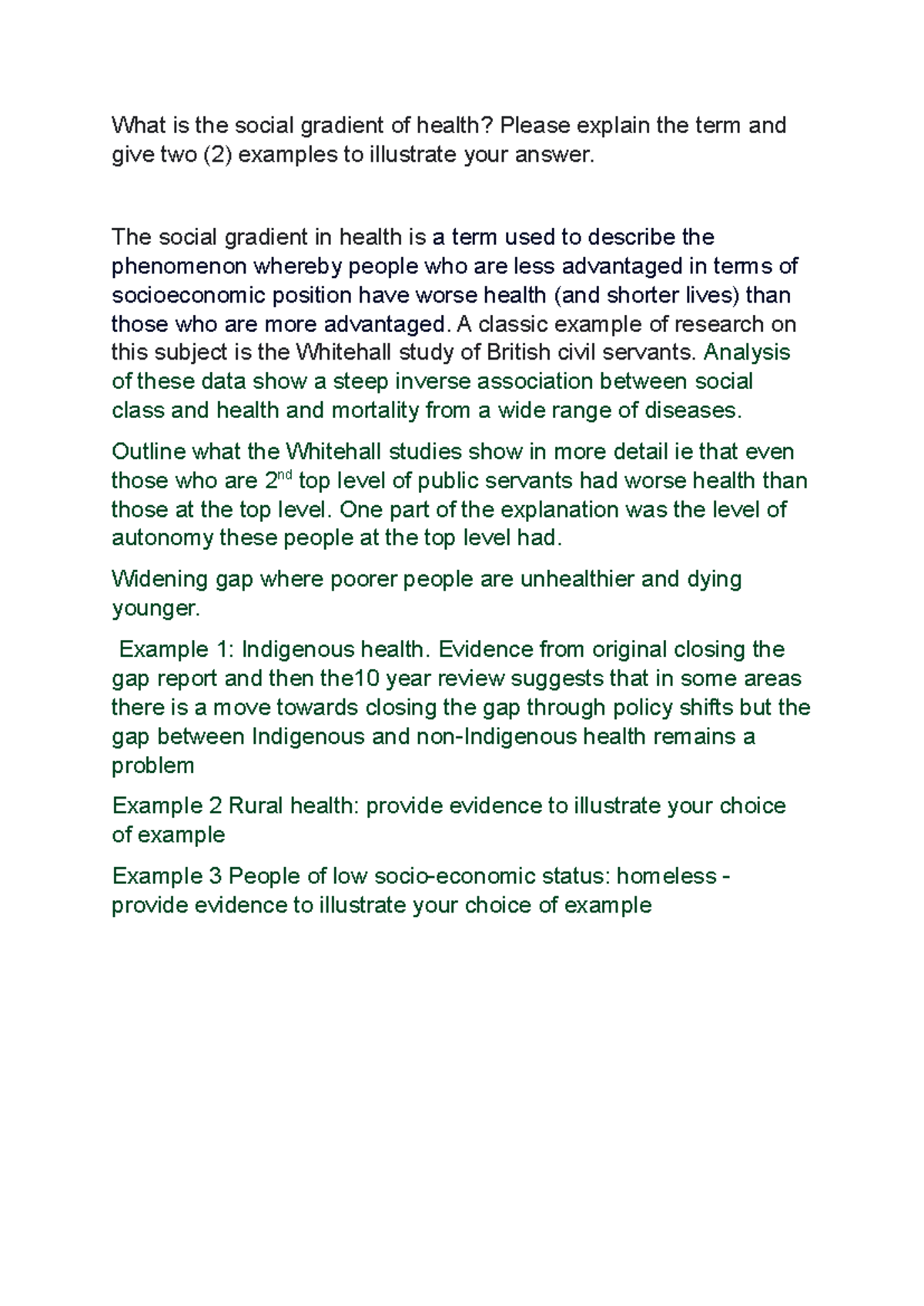 What is the social gradient of health - The social gradient in health ...