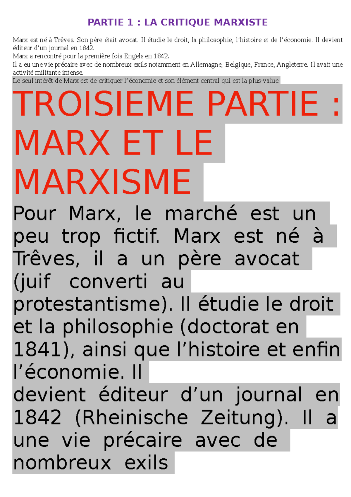 Partie 1 Analyse et théorie économique - PARTIE 1 : LA CRITIQUE ...
