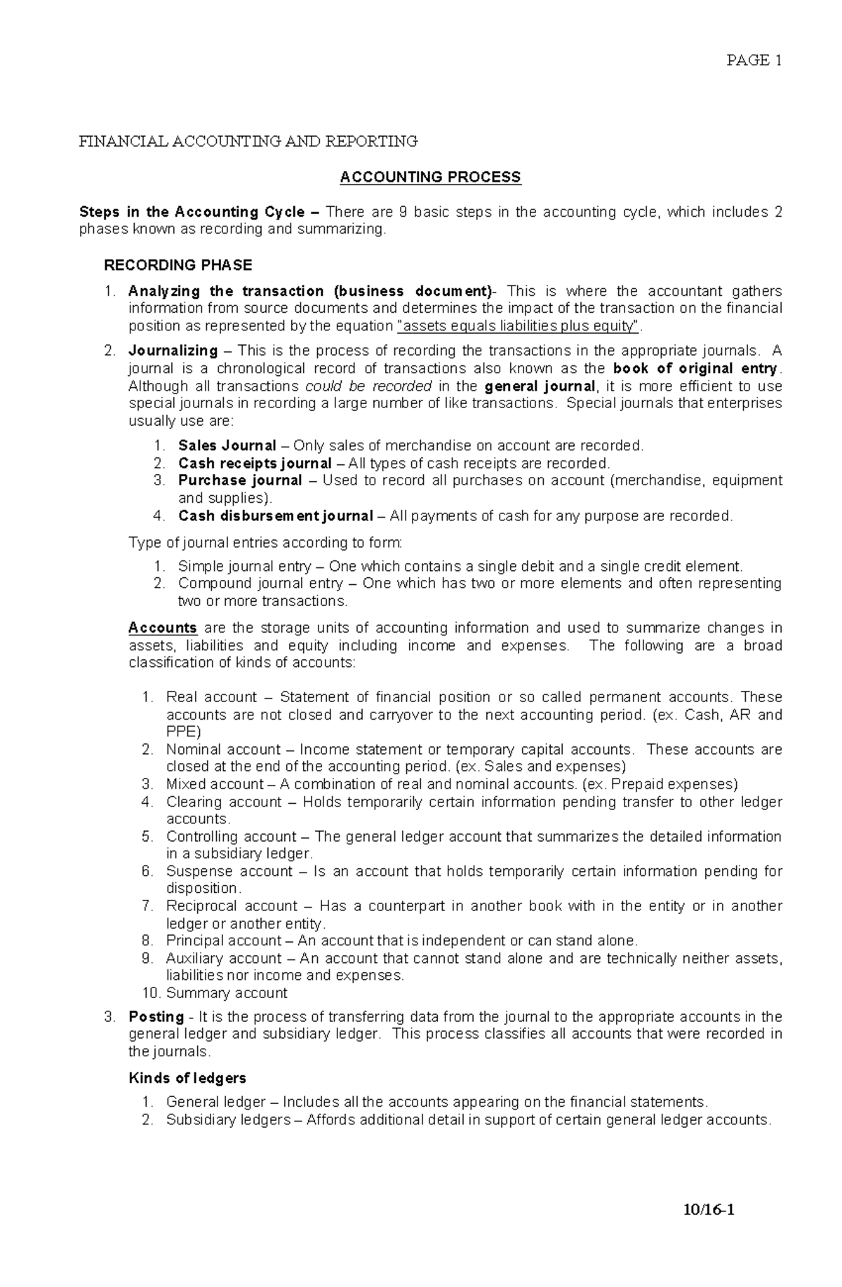CPAR FAR - All Lectures - FAR Notes from CPAR - FINANCIAL ACCOUNTING ...