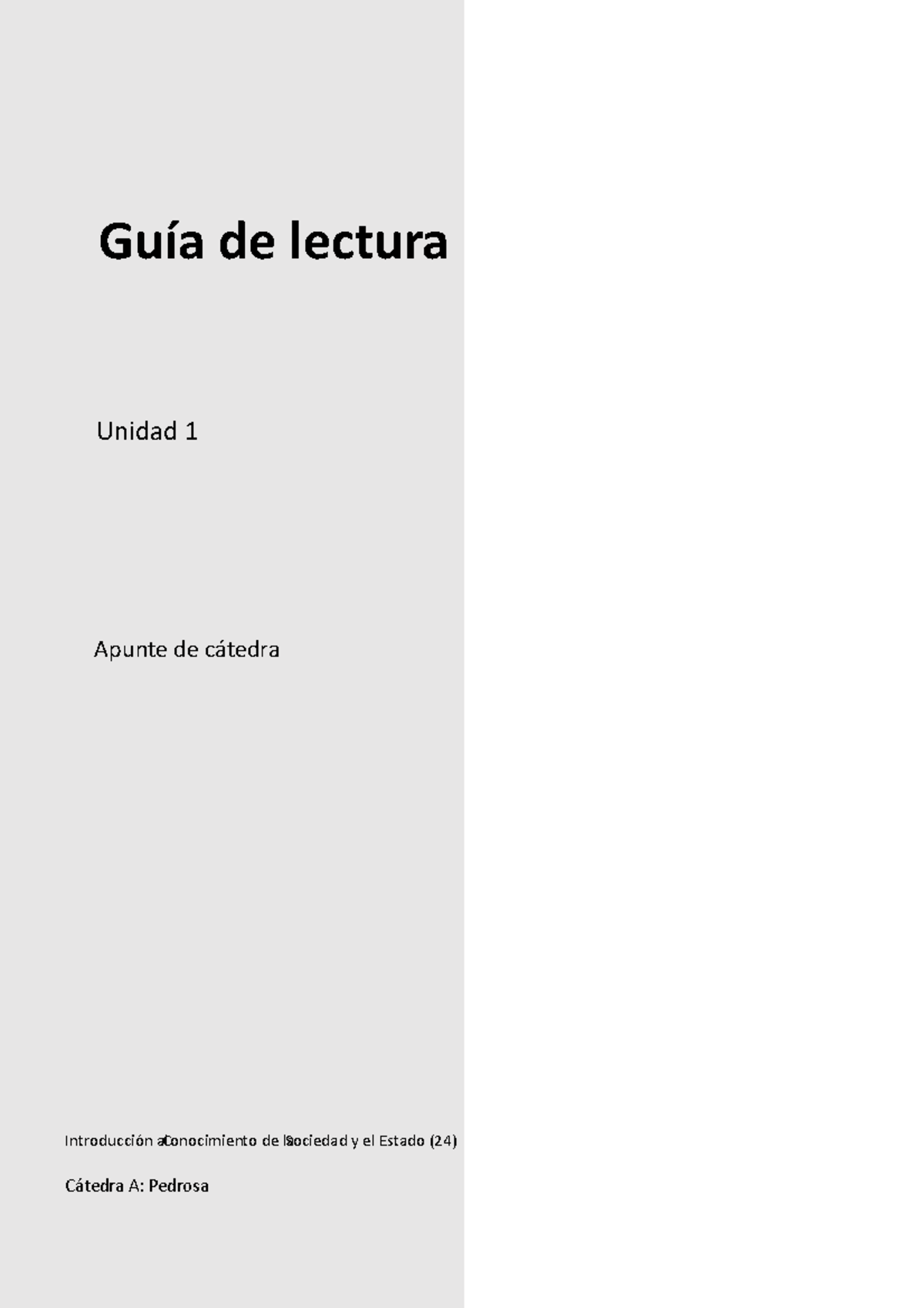 Guia ICSE 1° edit - TRABAJO DE ICSE - Guía de lectura Unidad 1 Apunte ...