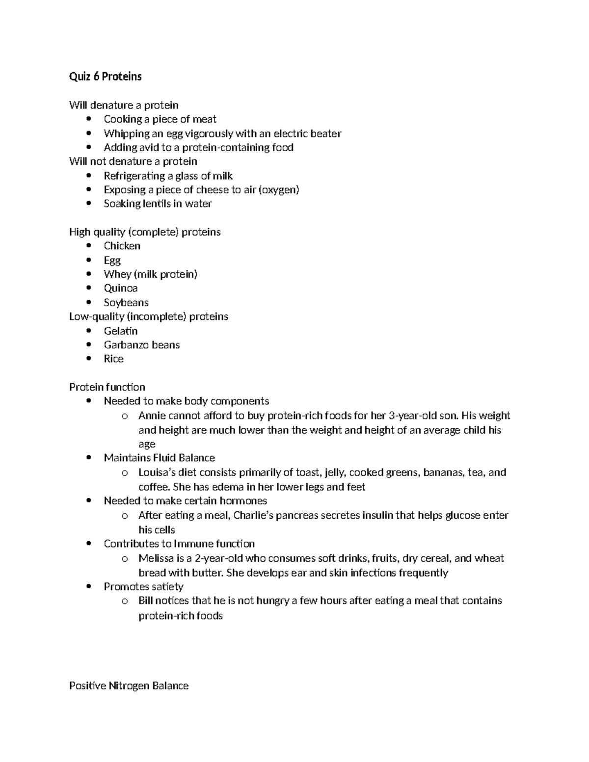 Quizzes 6-10 - practice questions quiz - Quiz 6 Proteins Will denature ...