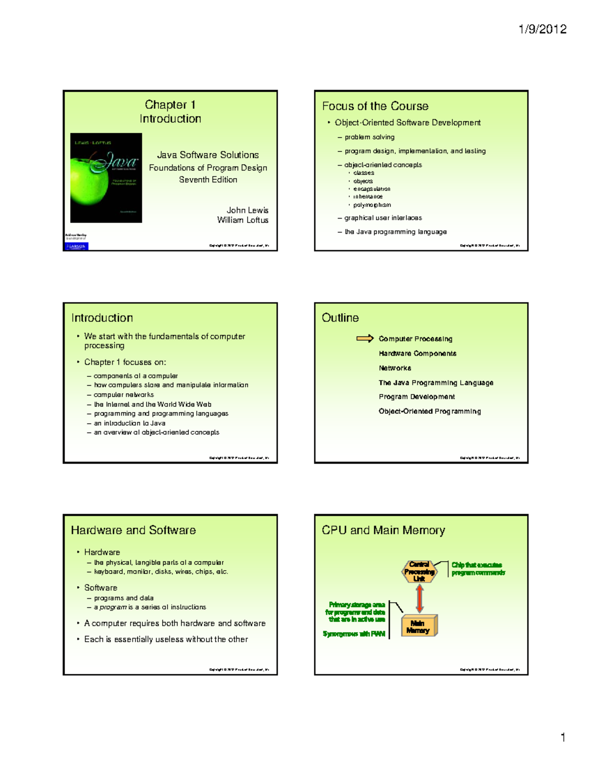 Programming Ii Object Oriented Programming Lecture Notes Chap01 6402