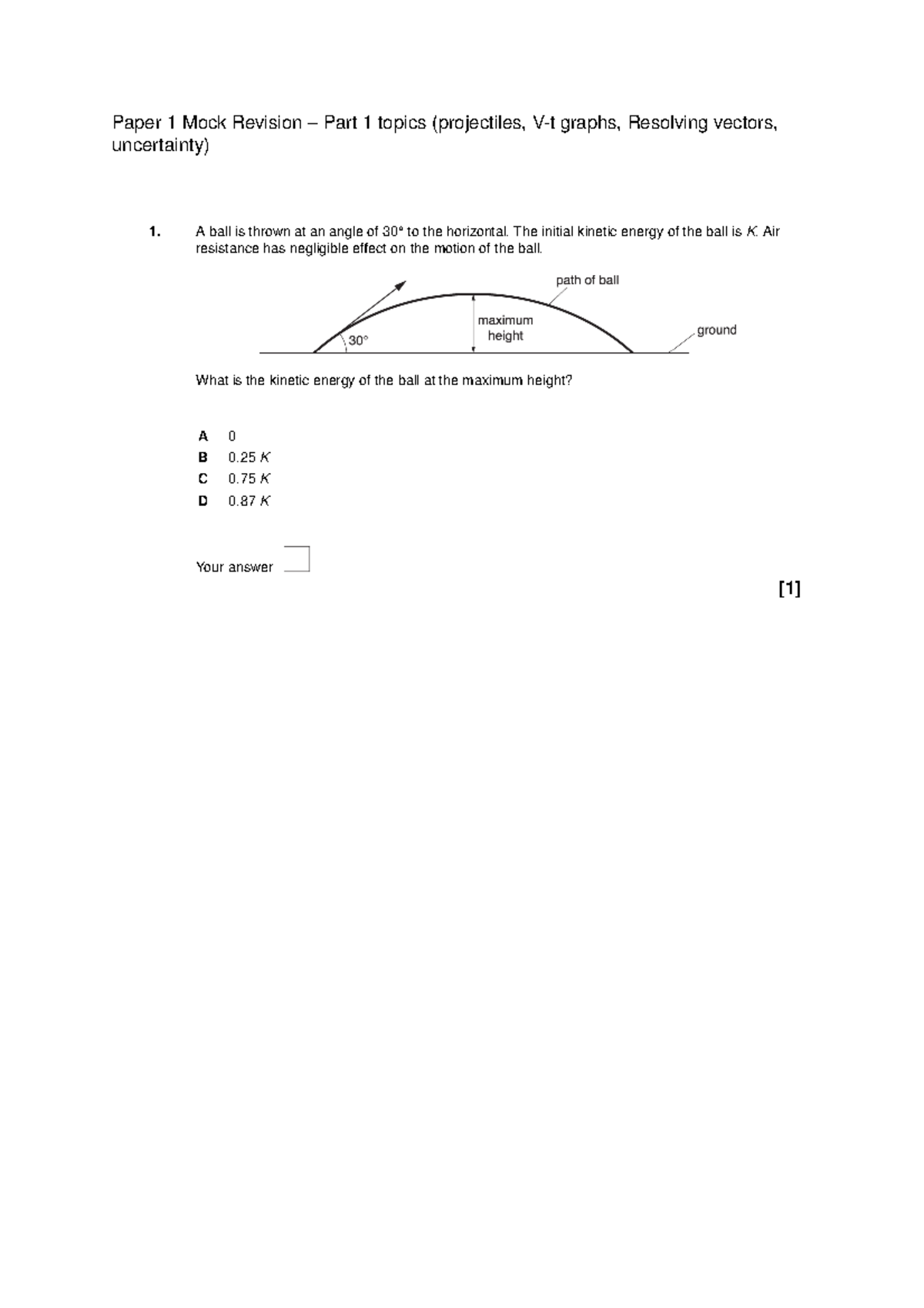 Paper 1 Mock Revision - quiz - Paper 1 Mock Revision – Part 1 topics ...