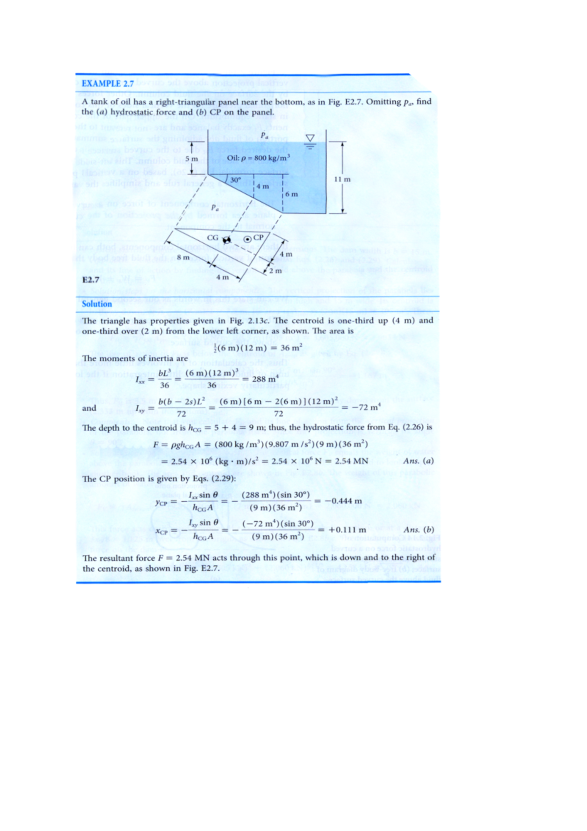 Fluid - Hydrostatic force - Fluid Mechanics - Studocu