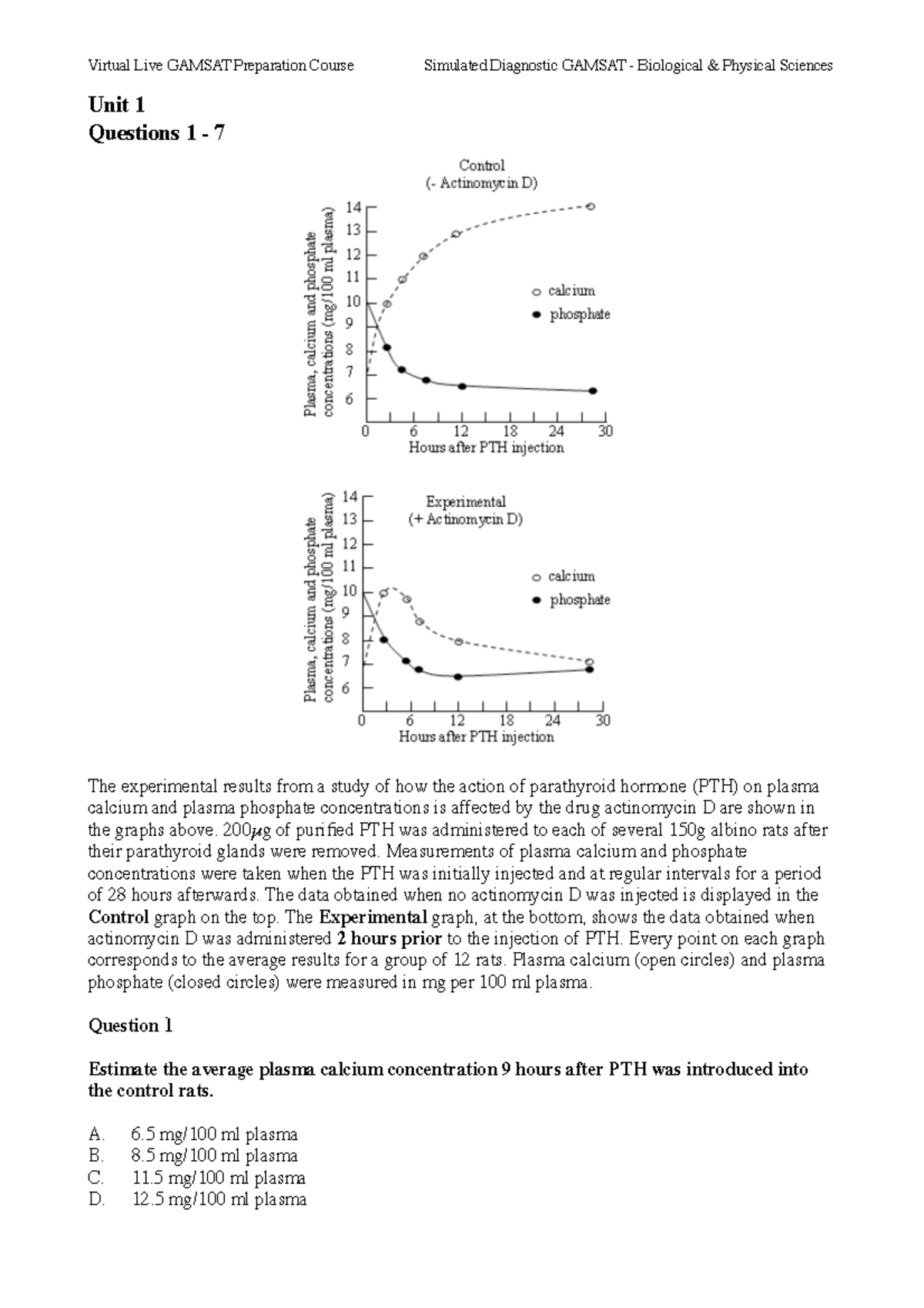 Med Prep Diagnostics Sciences Q A - Unit 1 Questions 1 - 7 The ...