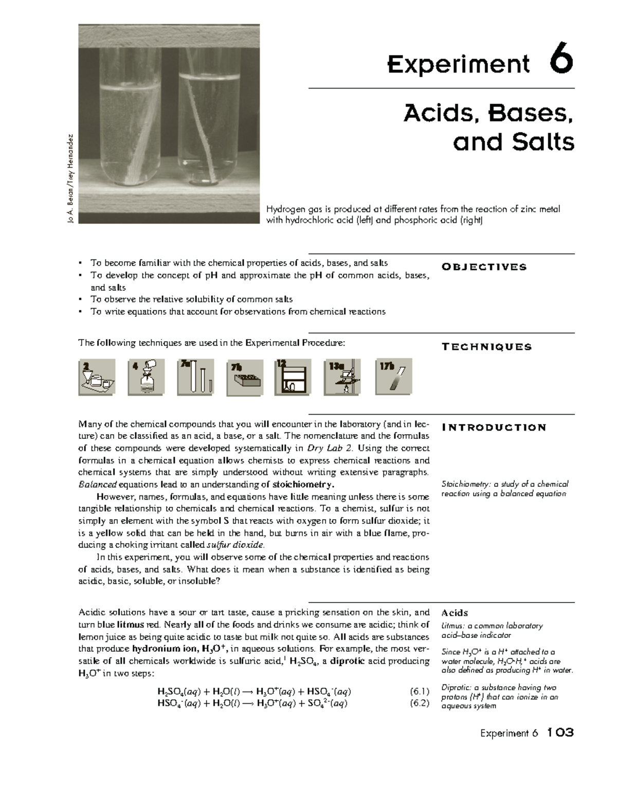 Experiment 5 - The nomenclature and the formulas of these compounds were developed ...