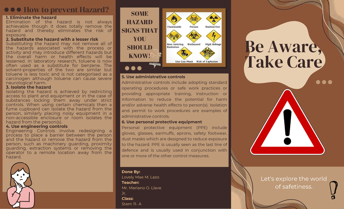 Let's Around The World - 1. Eliminate the hazard Elimination of the ...