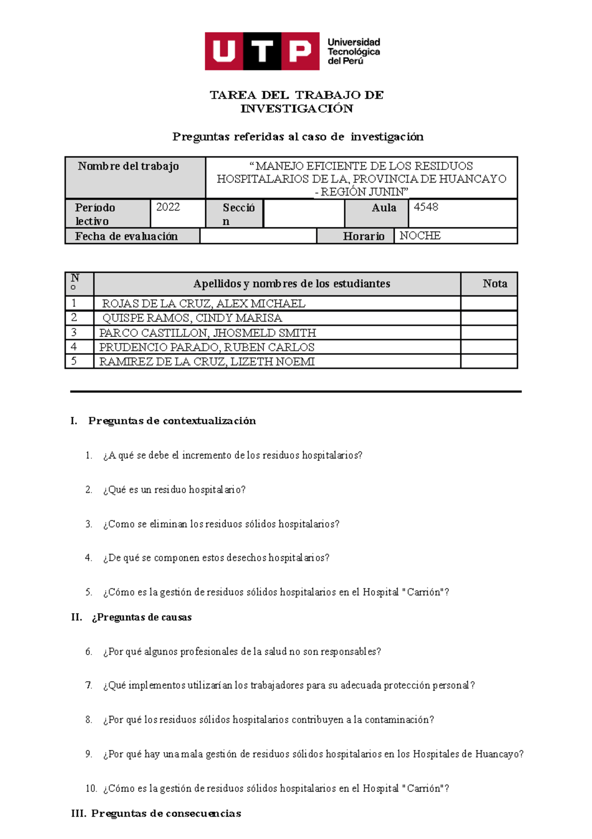 1Formulación de preguntas específicas a partir de tu problema de ...