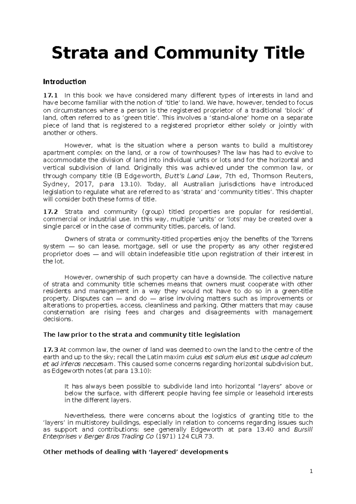 Starta and community title notes - Strata and Community Title ...