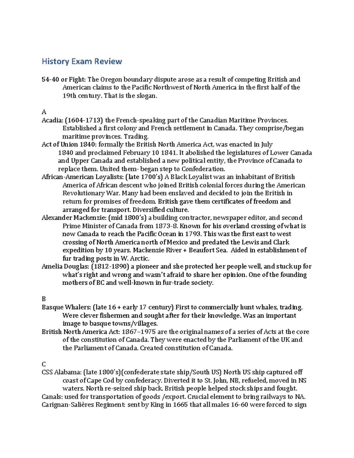 HIST 1113 Final Final Exam Study ABC's - History Exam Review or Fight ...