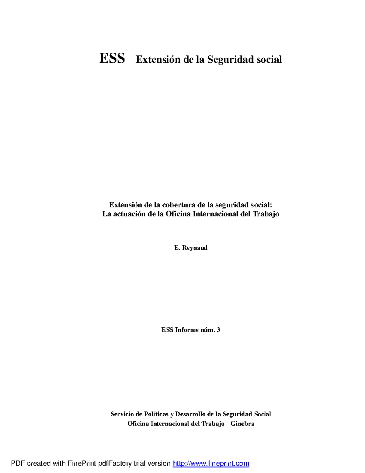 7931 - Topografía - ESS Extensión de la Seguridad social Extensión de ...