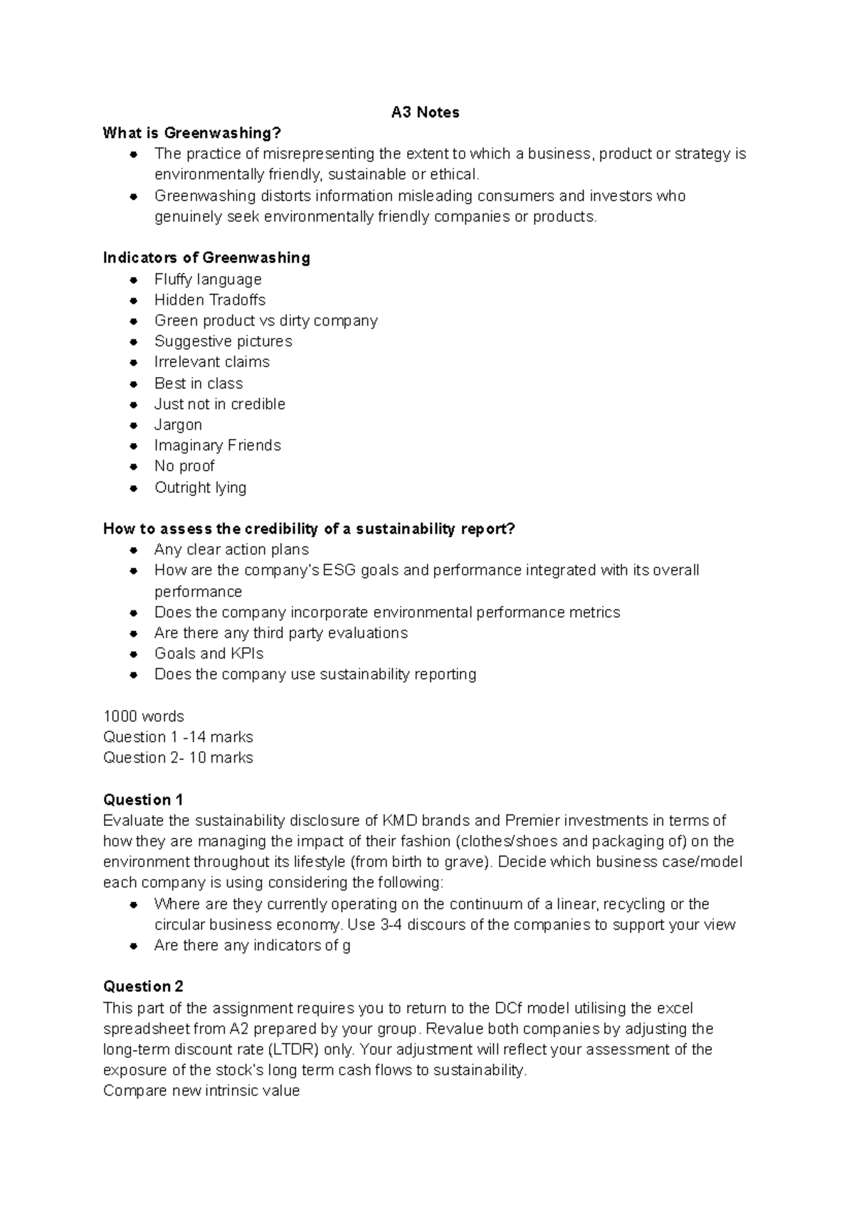 A3 Notes A3 Notes What Is Greenwashing The Practice Of