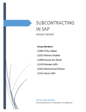 In Standard Subcontracting process - STANDARD SUB-CONTRACTING PROCESS ...