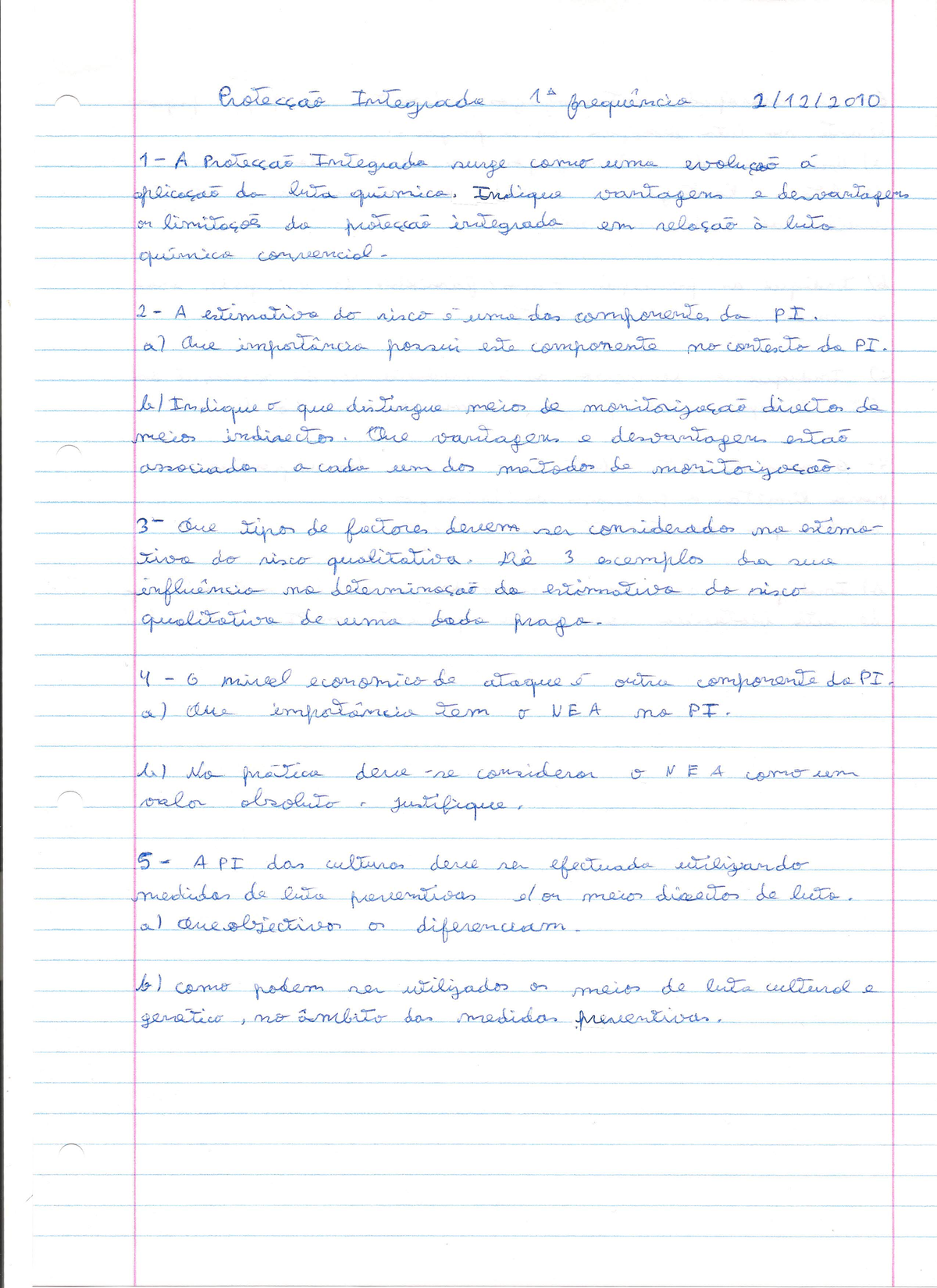 Enunciado de teste - Proteccao Integrade 1 frequencia A Proteccao ...