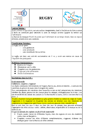 Analyse didactique rugby - Analyse didactique Définition Logique ...