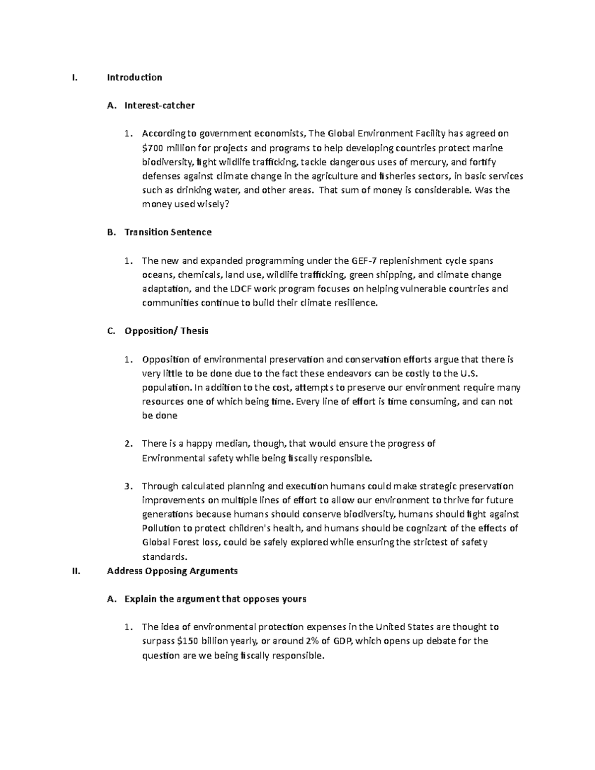 ENG 101 Eassy 2 Outline - I. Introduction A. Interest-catcher According ...