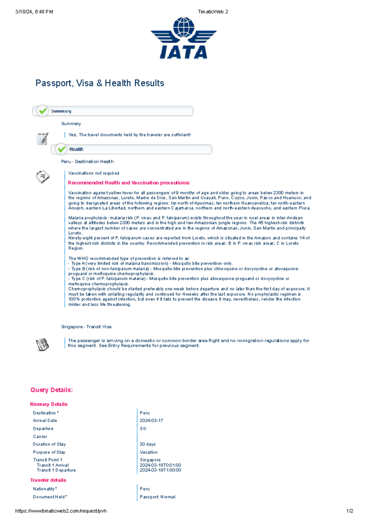 Timatic Web 4 - 3/18/24, 8:48 PM TimaticWeb 2 timaticweb2/request/pvh 1 ...
