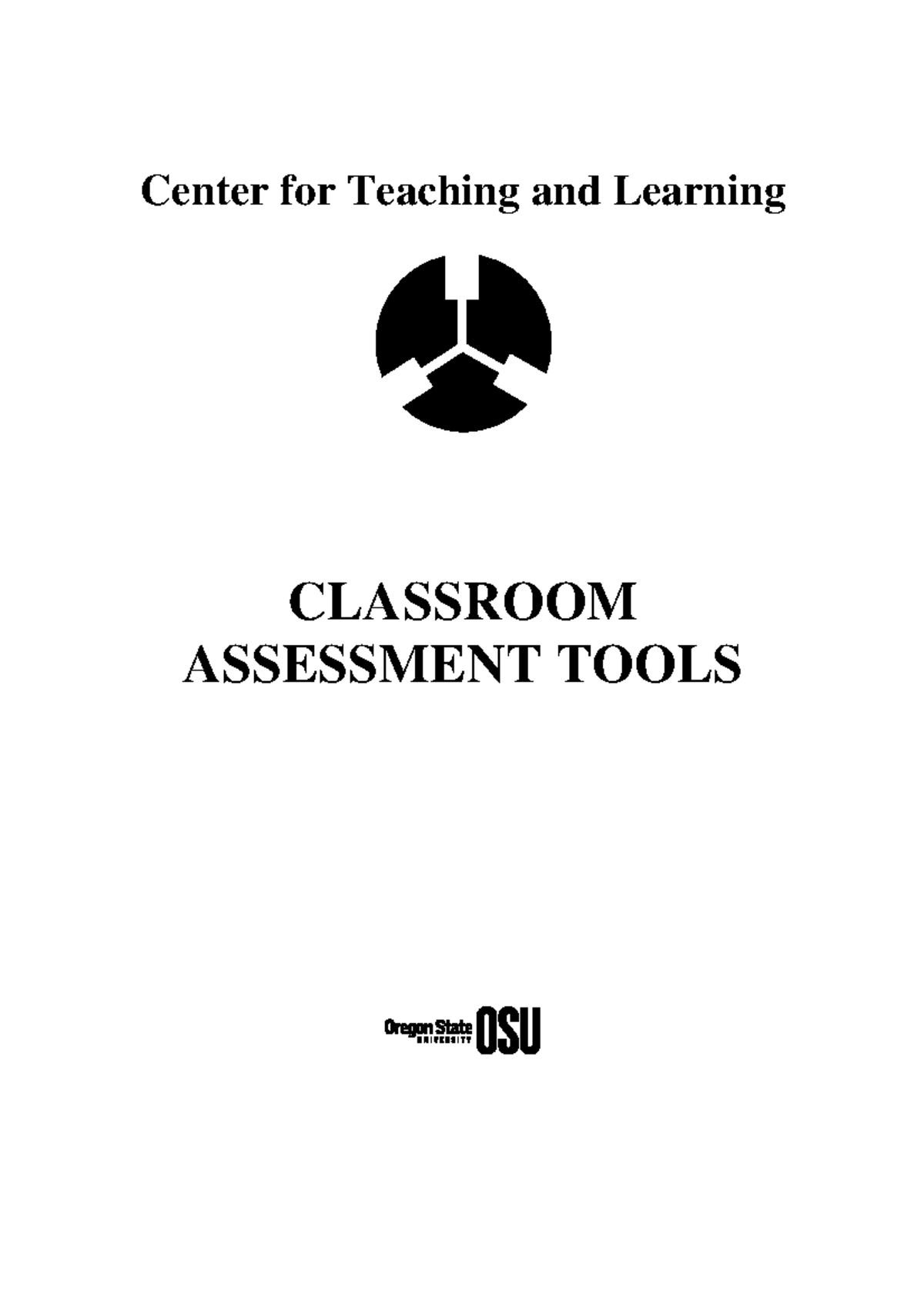 Classroom Assessment Tools - Center for Teaching and Learning CLASSROOM ...