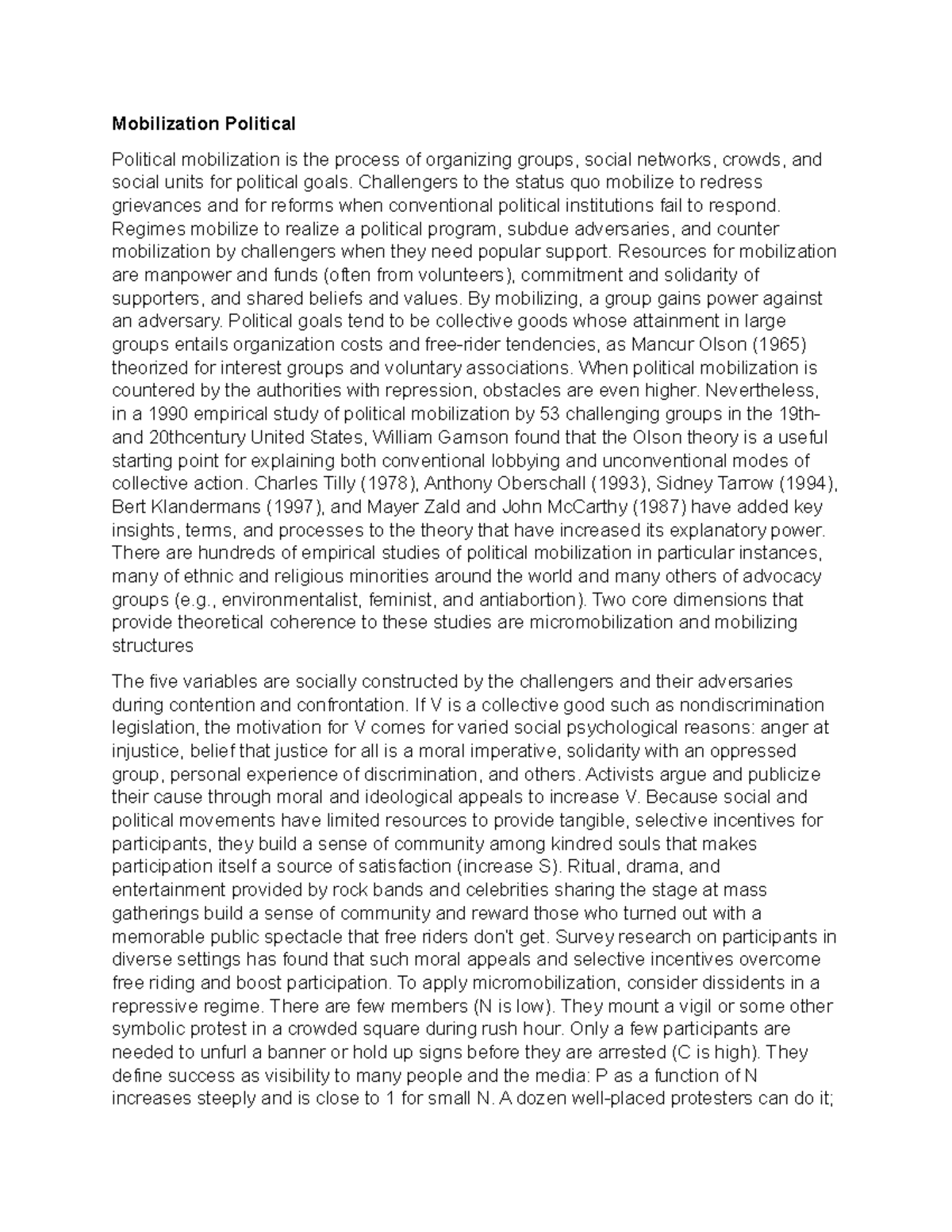 Mobilization Political - Mobilization Political Political mobilization ...