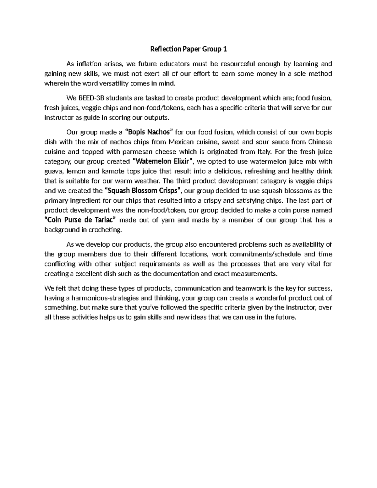 Reflection paper of the movie "Tyrant" for grade 5 Elementary School ...