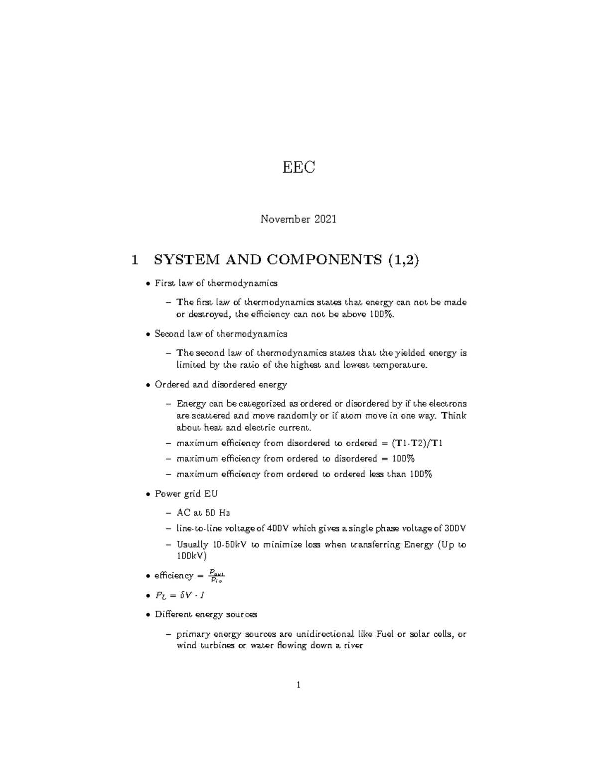 EEC samenvatting en de meest gebruikte termen - Electrical Energy Conversion - TU Delft ...