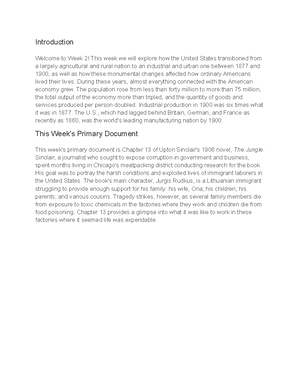 Week 1 - Lecture notes 1 - Introduction Welcome to Week 1! This week we ...