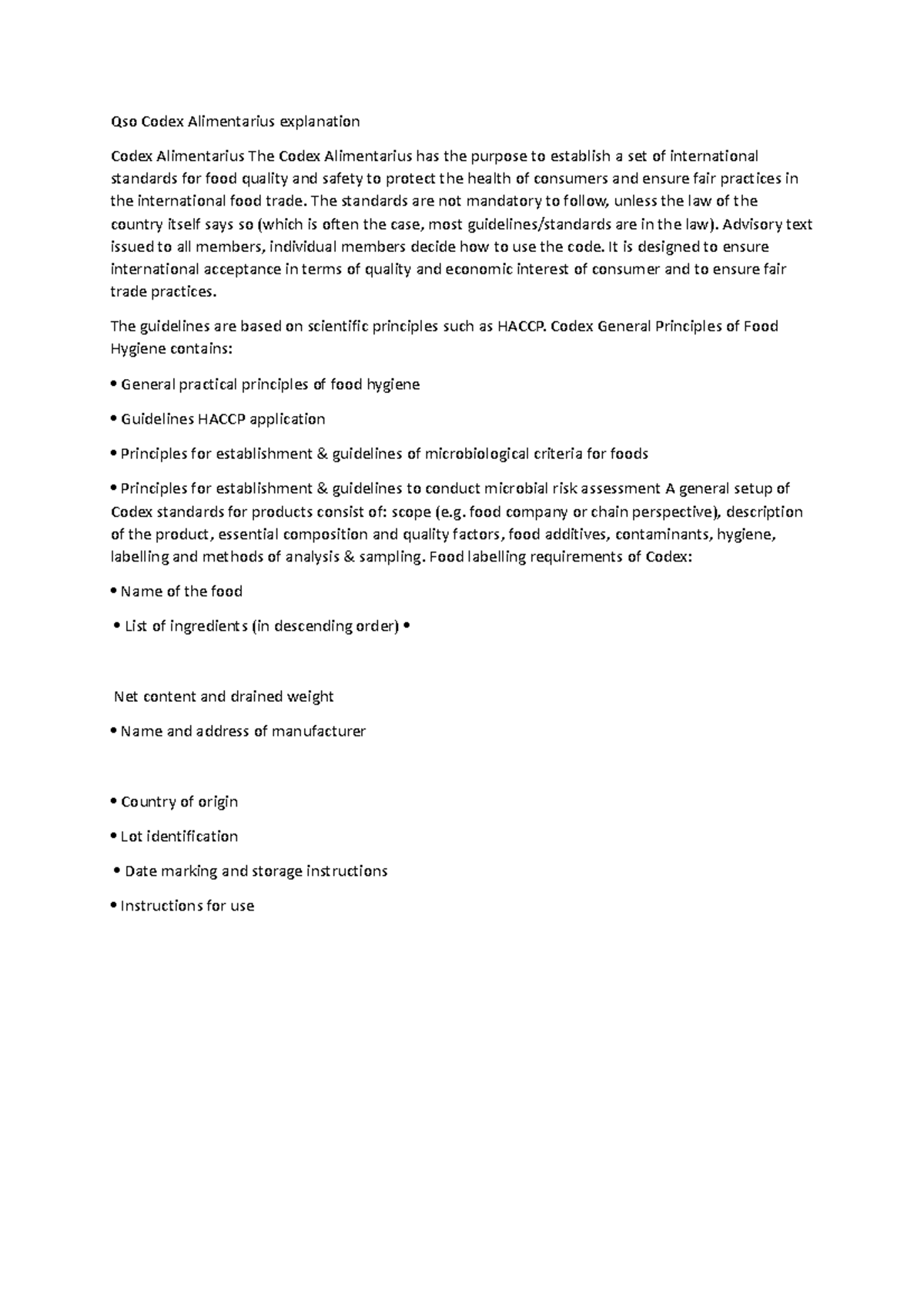 Qso Codex explanation - Definition - Qso Codex Alimentarius explanation ...