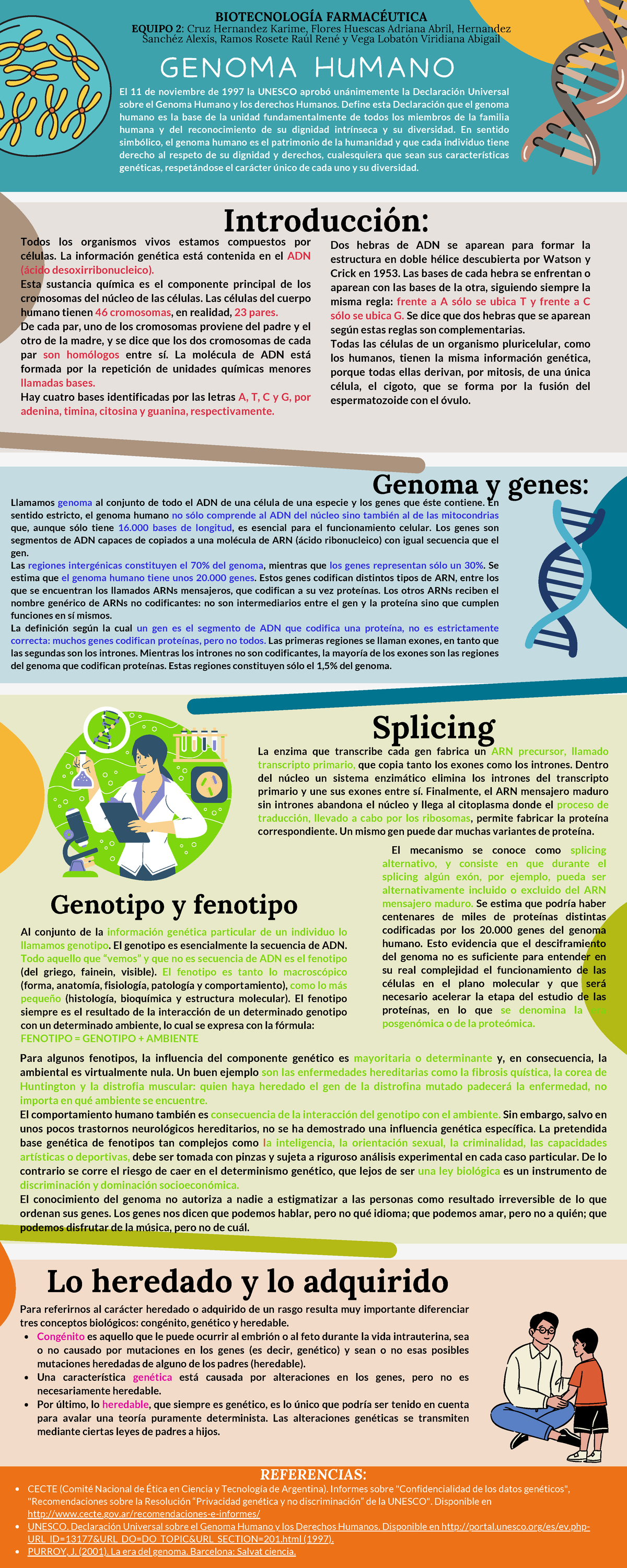 Infografia Genoma Humano EQ 2 - Genoma y genes: Llamamos genoma al ...
