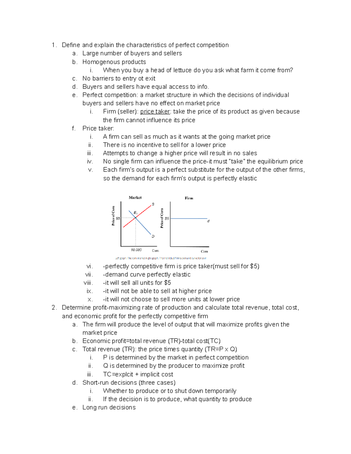 Module 10 Econ Notes - Professor Graf - Define and explain the ...