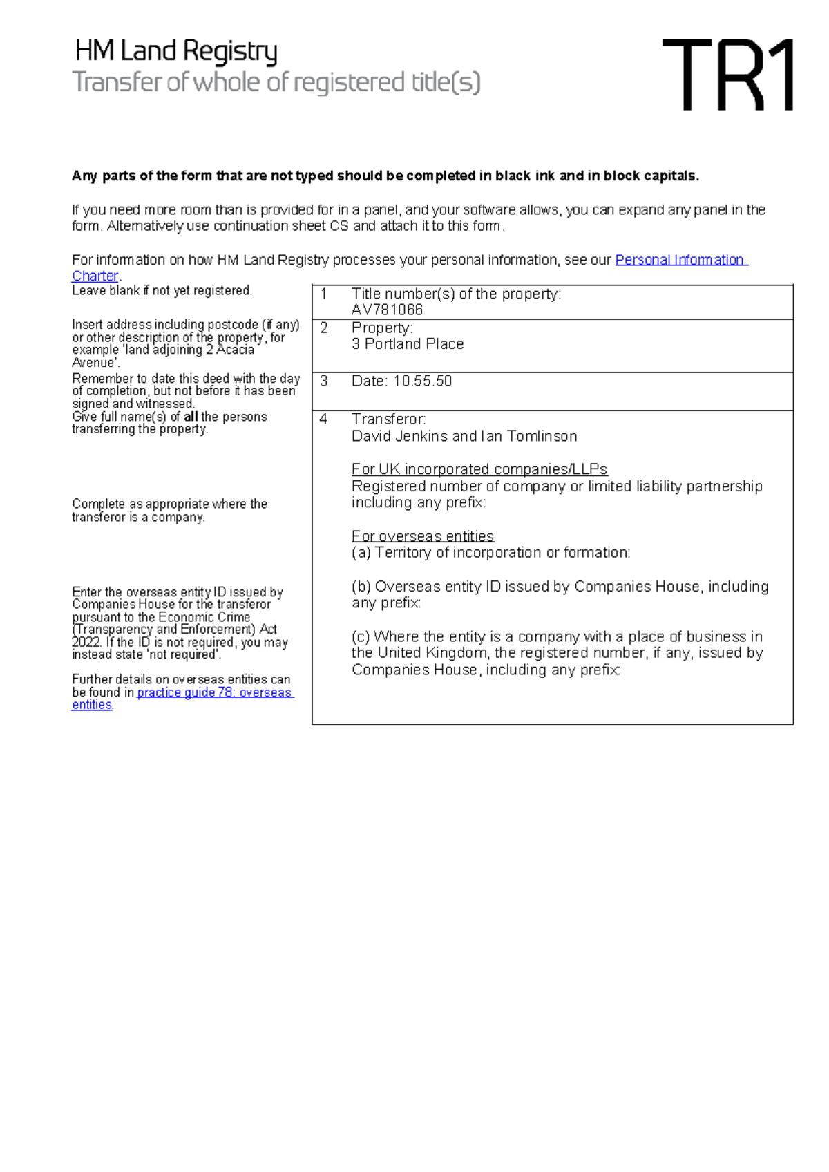 TR1 engage task - nnmmbm - Any parts of the form that are not typed ...