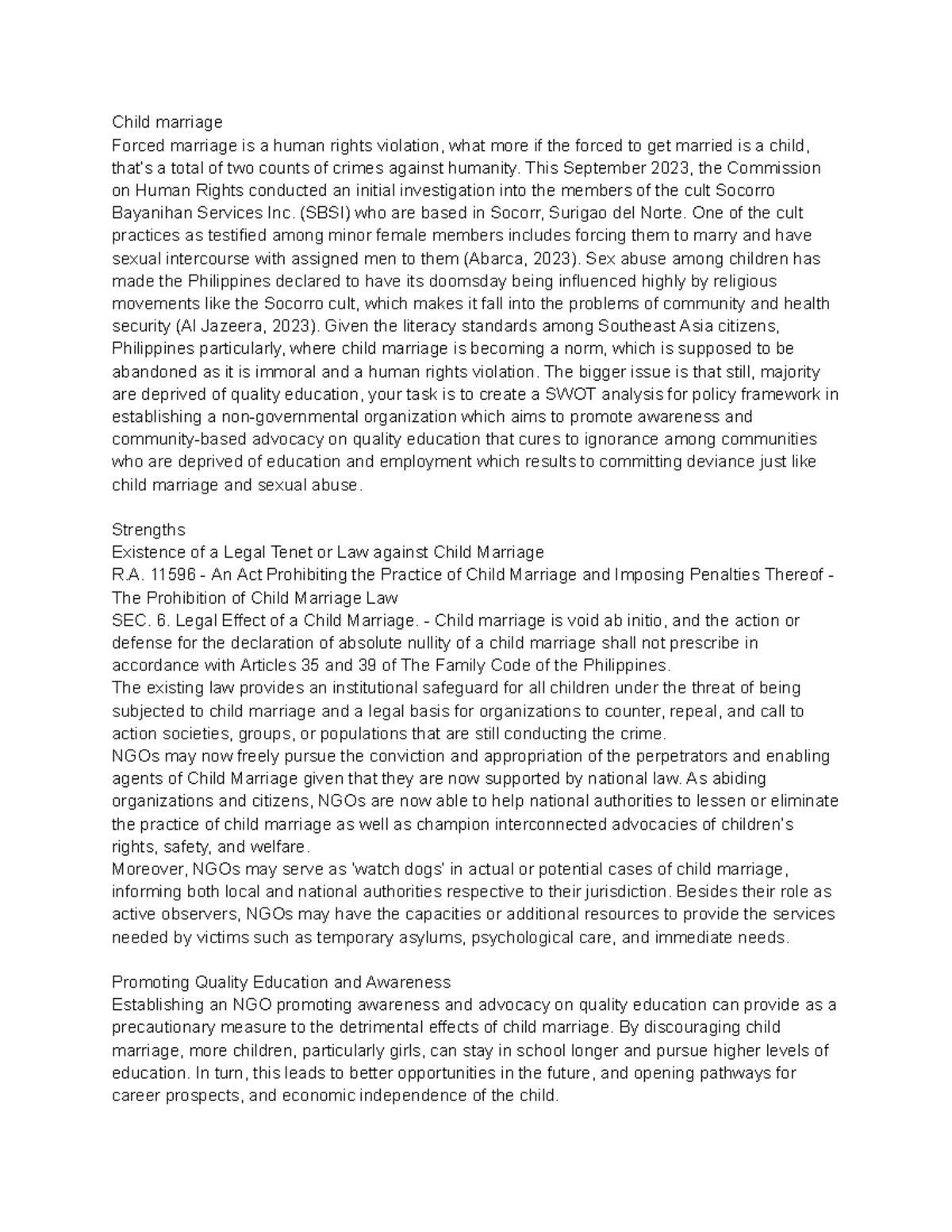 Child marriage - Child marriage Forced marriage is a human rights ...