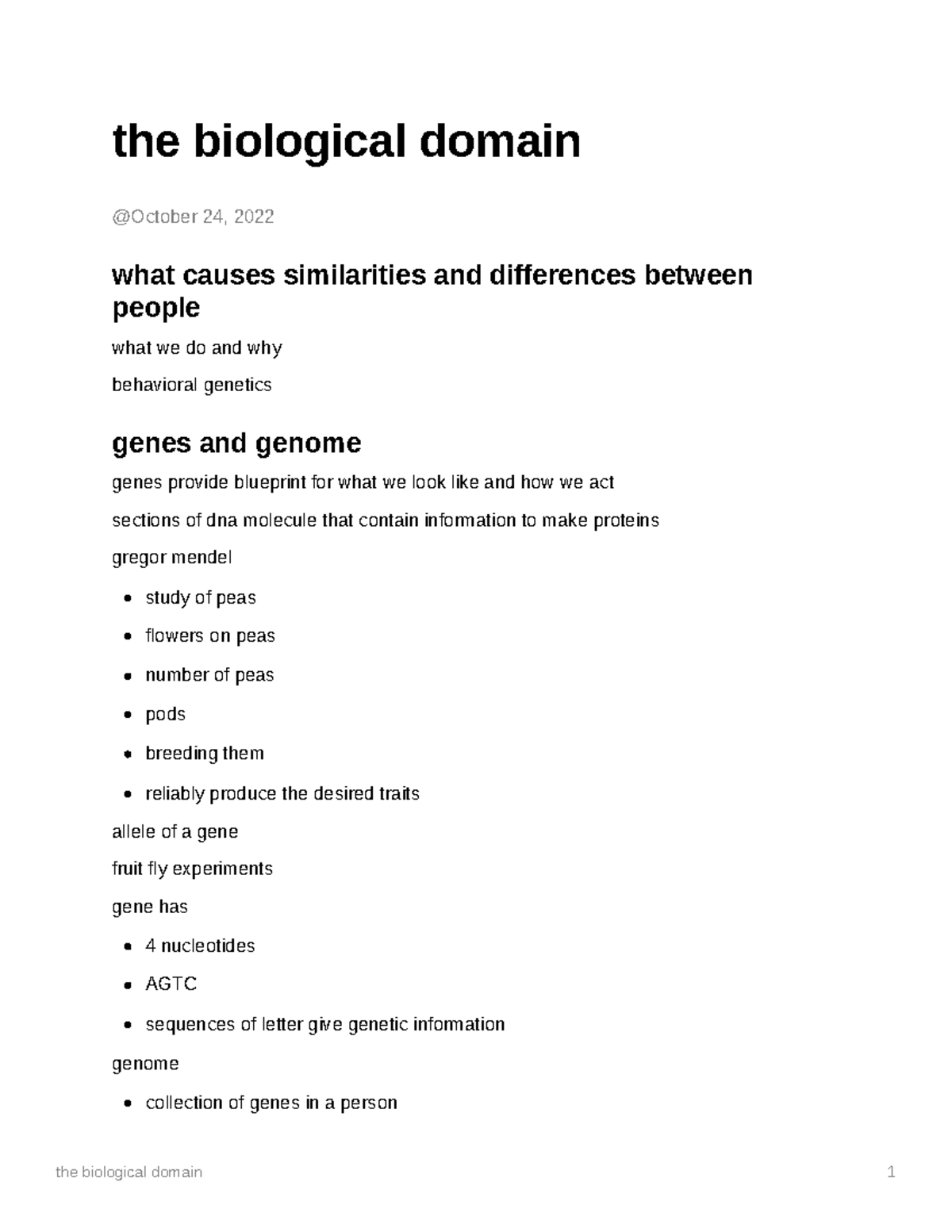 The Biological Domain - the biological domain what causes similarities ...