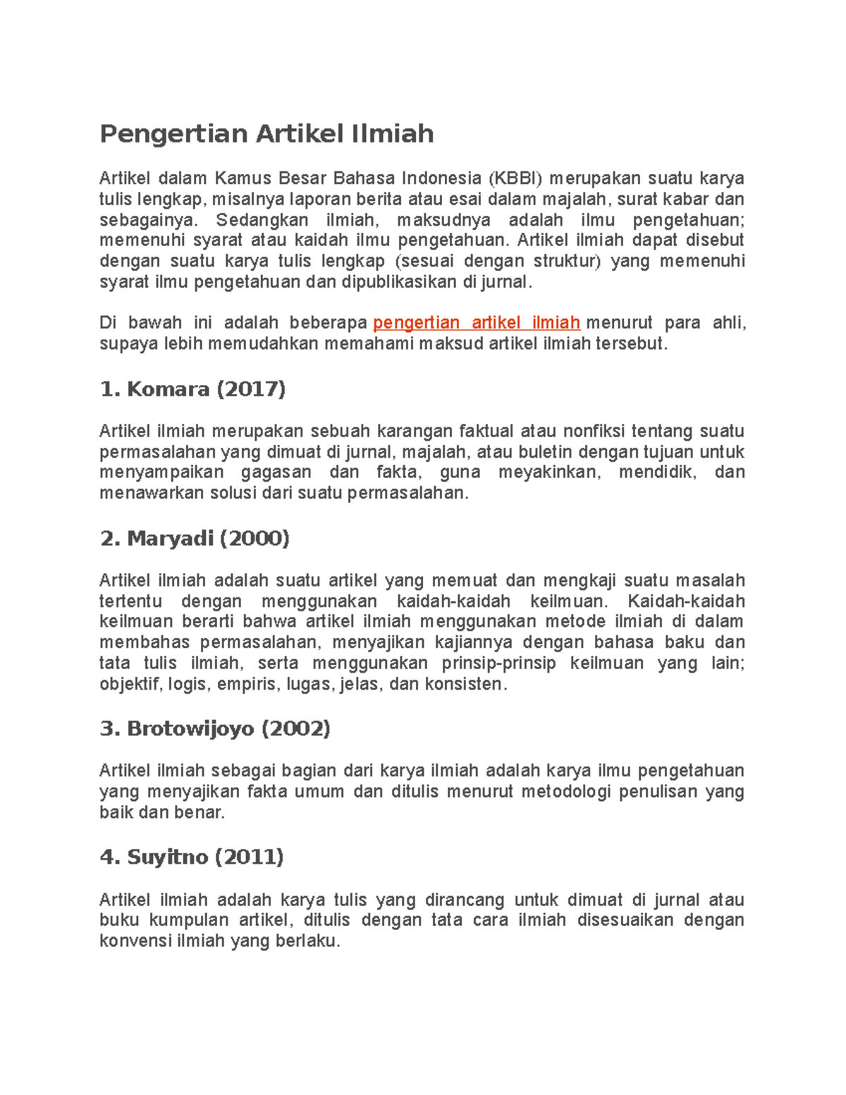 Pengertian Artikel Ilmiah - Pengertian Artikel Ilmiah Artikel dalam ...
