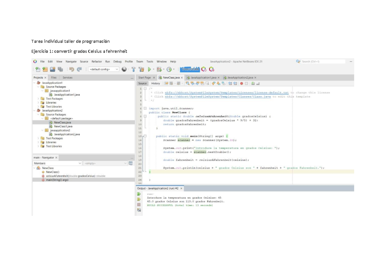 Tarea individual taller de programación - Taller de programacion - Tarea individual taller de ...