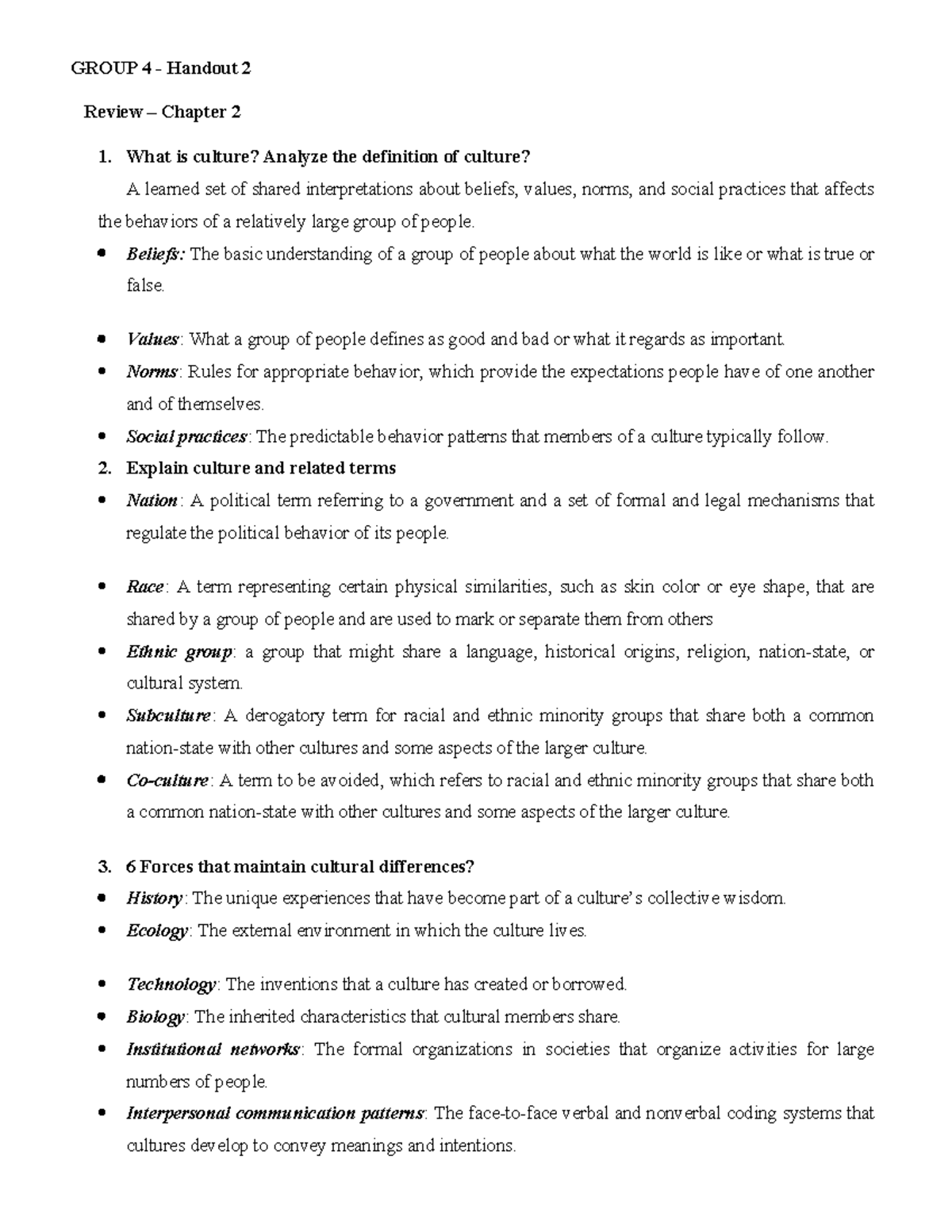 Handout 2 Chapter 2 1 - hgfjhgkjhhk - GROUP 4 - Handout 2 Review ...