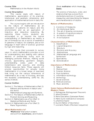 GEC 002- Module 2-Mathematical Language - GEC 002 – MATHEMATICS IN THE ...