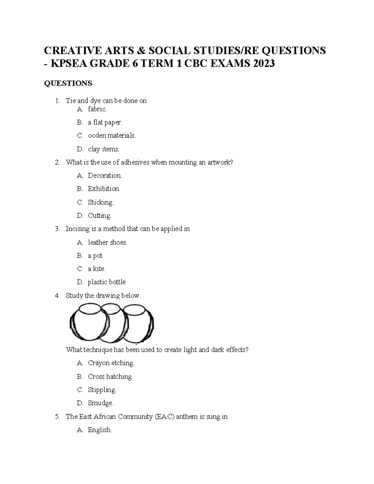 Creative-ARTS - Revisional - CREATIVE ARTS & SOCIAL STUDIES/RE ...