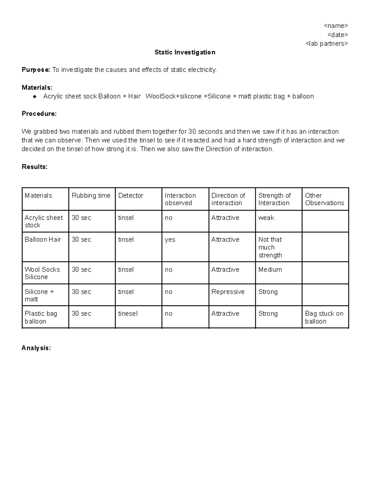 - Lab Report - Static Investigation - Static - Studocu