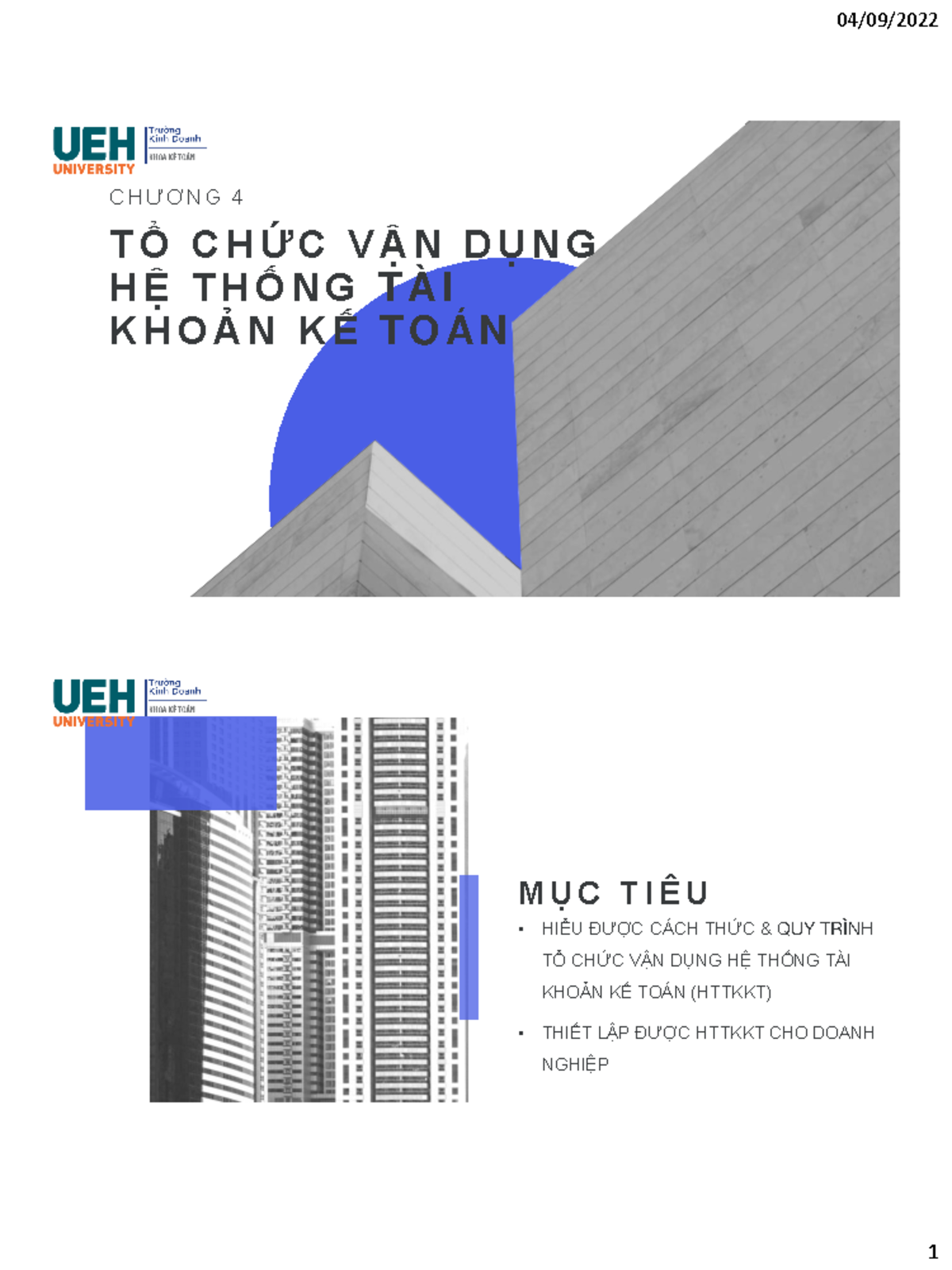 Chuong 4 – To chuc van dung he thong tai khoan ke toan - T Ổ C H Ứ C V Ậ N D Ụ N G H Ệ T H Ố N G ...