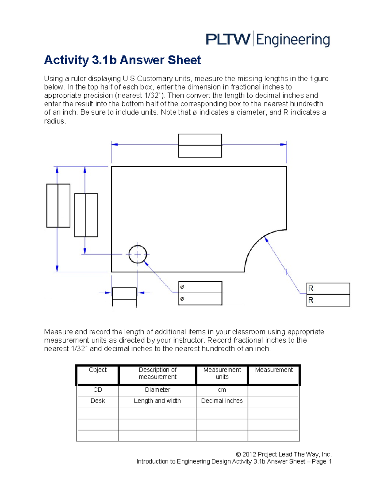 3 1 b A Answer Sheet - hControl of environment - Activity 3 Answer ...