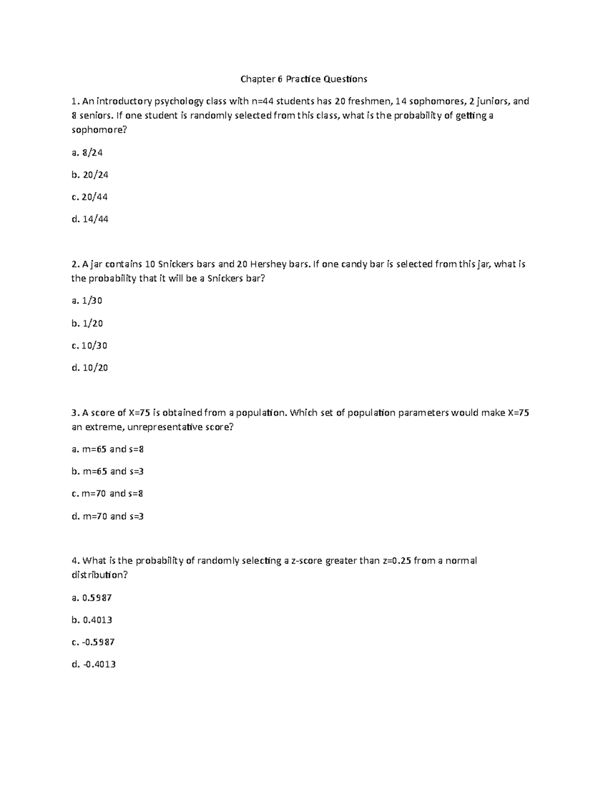 Chapter 6 learning checks - Chapter 6 Practice Questions An ...
