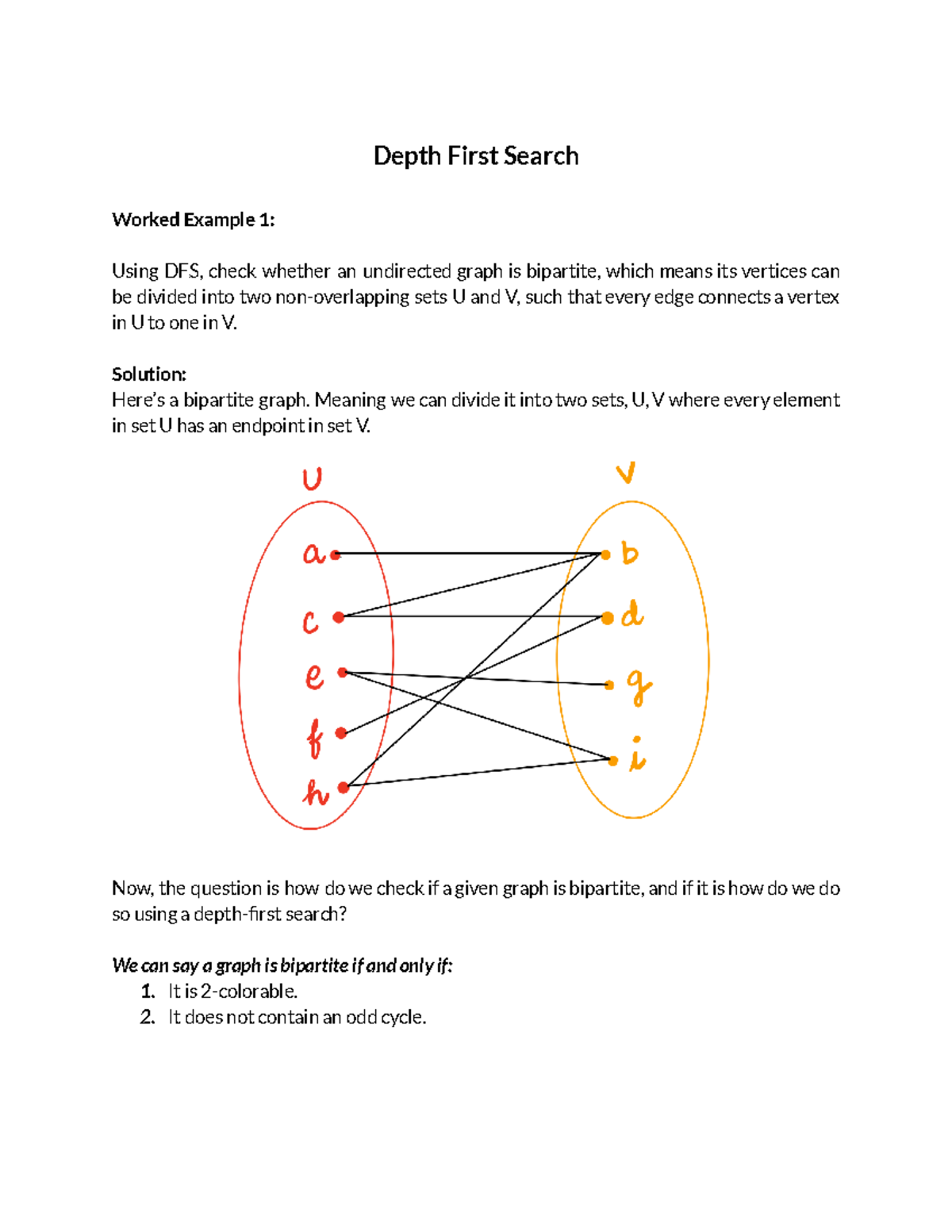 Crash course worked examples - Depth First Search Worked Example 1 ...