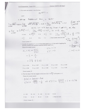 Final formula sheet - notes from class - Math100 - Studocu